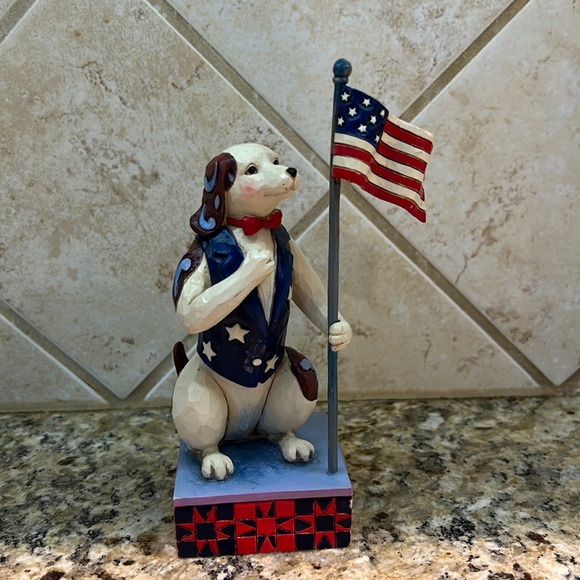 Jim Shore | Holiday | Jim Shore Patriotic Dog With American Flag I ...